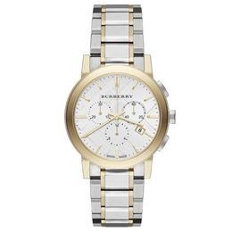 Burberry The City zweifarbiger Chronograph Unisex-Uhr BU9751