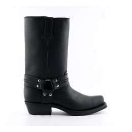 Grinders Unisex Schwarze Western-High-Lederstiefel - Renegade Hi