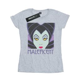 Disney - "Maleficent Cropped Head" T-Shirt f&uuml;r Damen (Grau)