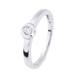 Diamant Solit&auml;r Ring 0,010 0,50 Karat Karat Illusion Wei&szlig;gold