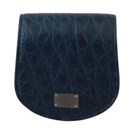 Dolce & Gabbana Dolce & Gabbana Blue Holder Pocket Pocket Pocket Blue Exotic Skin Condom pour hommes