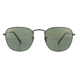 Ray-Ban Sonnenbrille Frank Legend RB3857 919931 Poliert Schwarz Gr&uuml;n G-15