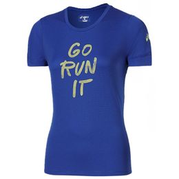 asics Motion Dry Womens Blue Top