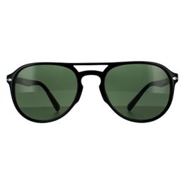 Persol Aviator Unisex Schwarz Gr&uuml;n Sonnenbrille