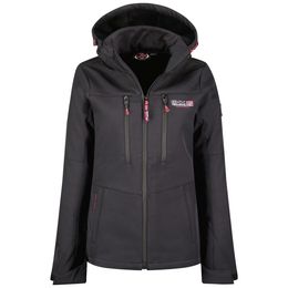 Geografische Norwegen-Jacke f&uuml;r Damen. Die Jacke ist aus hochwertigem Polyester und Elastan gefertigt und hat ein warmes Innenfutter. Marke: Geographical NorwayModellname: Softshell Jacket TimmexKategorie: Softshelljacke DamenMaterialien: Polyester und ElastanFarbe: blau
