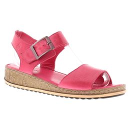 Hush Puppies Damen Sandalen Niedriger Keil Ellie Leder Schnalle Rosa