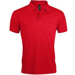 SOLS Herren Prime Pique Plain Kurzarm-Poloshirt (Rot)