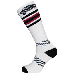 Vans von der Wand Wei&szlig;er/Schwarzer Schnee Mid Womens Performance Socken VQJP6MZ