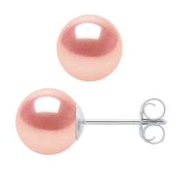 DIADEMA - Ohrringe - Wei&szlig;gold und echte S&uuml;&szlig;wasserperlen - Rosa
