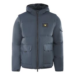 Lyle & Scott Lyle & Scott 2 in 1 Ripstop-Pufferjacke in Marineblau