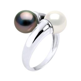 DIADEMA - Ring You & Me - Echte S&uuml;&szlig;wasserperlen und Tahiti-Perlen - Wei&szlig;