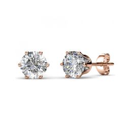 Geburtsstein April Ohrringe - Rose Gold und Kristall