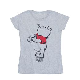 Disney - "Winnie The Pooh Drawing" T-Shirt f&uuml;r Damen (Grau)