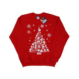 Star Wars Sweatshirt homme arbre de No&euml;l (Rouge)