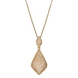 Orphelia Damen-Kette aus 925er Sterlingsilber mit Anh&auml;nger &ndash; Gold ZH-4517-GOLD