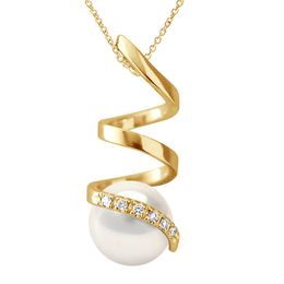 DIADEMA - Anh&auml;nger - Gelbgold und echte S&uuml;&szlig;wasserperlen