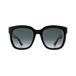 Gucci Sonnenbrille GG0034S 002 Schwarz Glitter Gr&uuml;n und Rot Grau Gradient