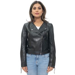 Kragenlose Damen-Bikerjacke-Padova