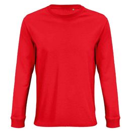 SOLS Unisex Pioneer Langarm-T-Shirt aus Bio-Baumwolle f&uuml;r Erwachsene (leuchtend rot)