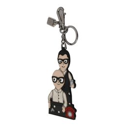 Dolce & Gabbana Dolce & Gabbana Leather Dominico Stefano #dgfamily Logo Badge's Keychain pour femmes