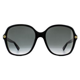 Gucci Square Womens Schwarz Grau Gradient Sonnenbrille