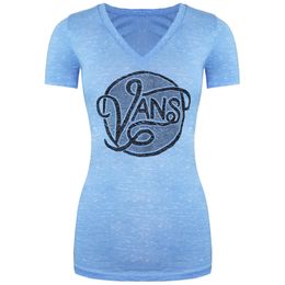 Vans vom Wandgrafiklogo V-Ausschnitt Kurzschl&auml;rmblau Womens T-Shirt Vvzi9nm
