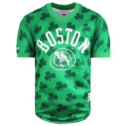 Mitchell & Ness Mitchell & Ness NBA Boston Celtics Wordmark Mesh Mens T-Shirt