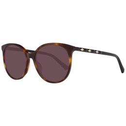 Swarovski Round Womens Dark Havana Brown Gradient Sonnenbrille