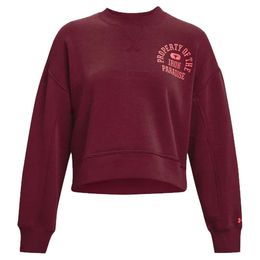Under Armour Under Armor Project Rock Womens Burgund Fleece Pullover