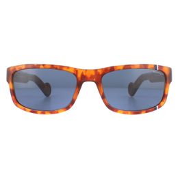 Moncler Rechteck Herren Havanna blau Sonnenbrille