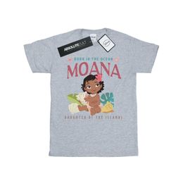 Disney Damen/Damen Moana Geboren Im Ozean Baumwolle Boyfriend T-Shirt (Sport Grau)