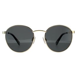 Polaroid Runde Unisex Gold Grau Grau Polarisierte Sonnenbrille