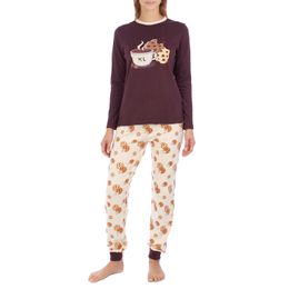KLP1 Damen-Winterpyjama mit langen &Auml;rmeln
