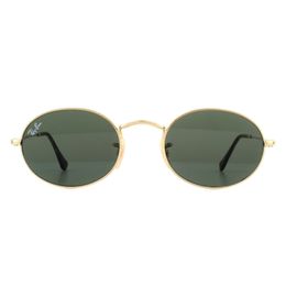 Ray-Ban Oval Unisex Gold Gr&uuml;n G-15 Sonnenbrille