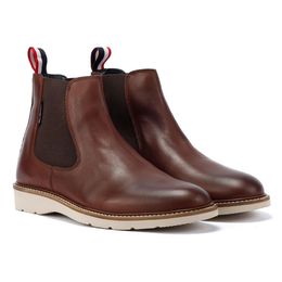 Ben Sherman Hampton Rote Herrenstiefel Aus Leder