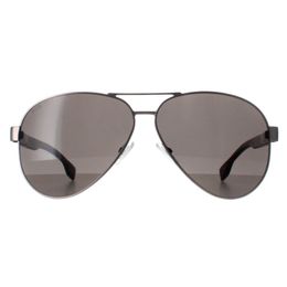 HUGO BOSS BOSS 1560/O/S R81 matte Ruthenium grau braun Sonnenbrille