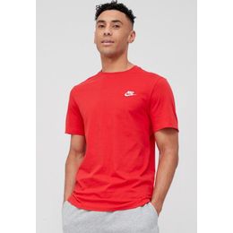 Nike Sportswear T Shirt Club in Rot