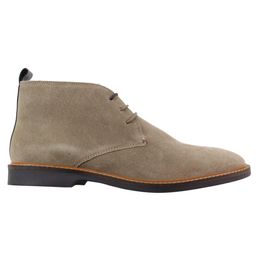 Herren-Chukka-Stiefel aus sandfarbenem Wildleder zum Schn&uuml;ren