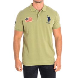 U.S. Polo Assn. JARE Kurzarm-Polo mit kontrastierendem Reverskragen 64777 Herren