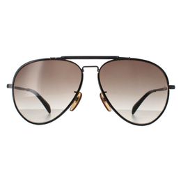 David Beckham DB7003/S KJ1 HA Sonnenbrille mit dunklem Ruthenium und braunem Farbverlauf
