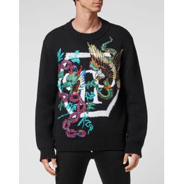 Philipp Plein Rundhalspullover Tattoo