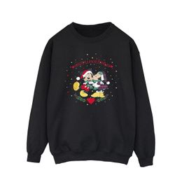 Disney - "Mickey Mouse Mickey Minnie Christmas" Sweatshirt f&uuml;r Herren (Schwarz)