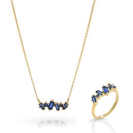 Orphelia 'Novel' Damen-Set aus 925er Sterlingsilber: Halskette + Ring &ndash; Gold SET-7534