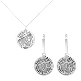 Orphelia 'Anabel' Damen 925 Sterling Silber Set: Kettenanh&auml;nger + Ohrringe - Silber SET-7097