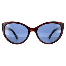 Moschino Cat Eye Frauen dunkle Havanna blau Sonnenbrille