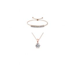Kristall Mia Geburtsstein Set - Rose Gold und Kristall