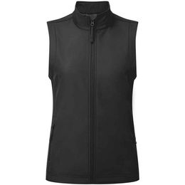 Premier Womens/Ladies Windchecker Gilet (Schwarz)