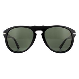 Persol Aviator Mens Schwarz Gr&uuml;n Sonnenbrille