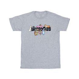Disney - "Aristocats Logo" T-Shirt f&uuml;r M&auml;dchen (Grau)