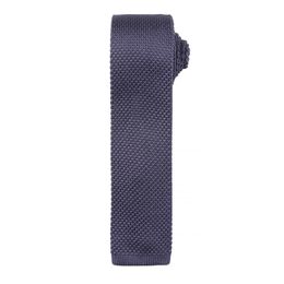 Premier Mens Slim Textured Knit Effect Krawatte (2er-Pack) (Stahl)
